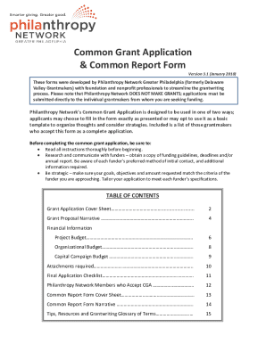 Fillable Online Common Grant Application & Common Report Form Fax Email ...
