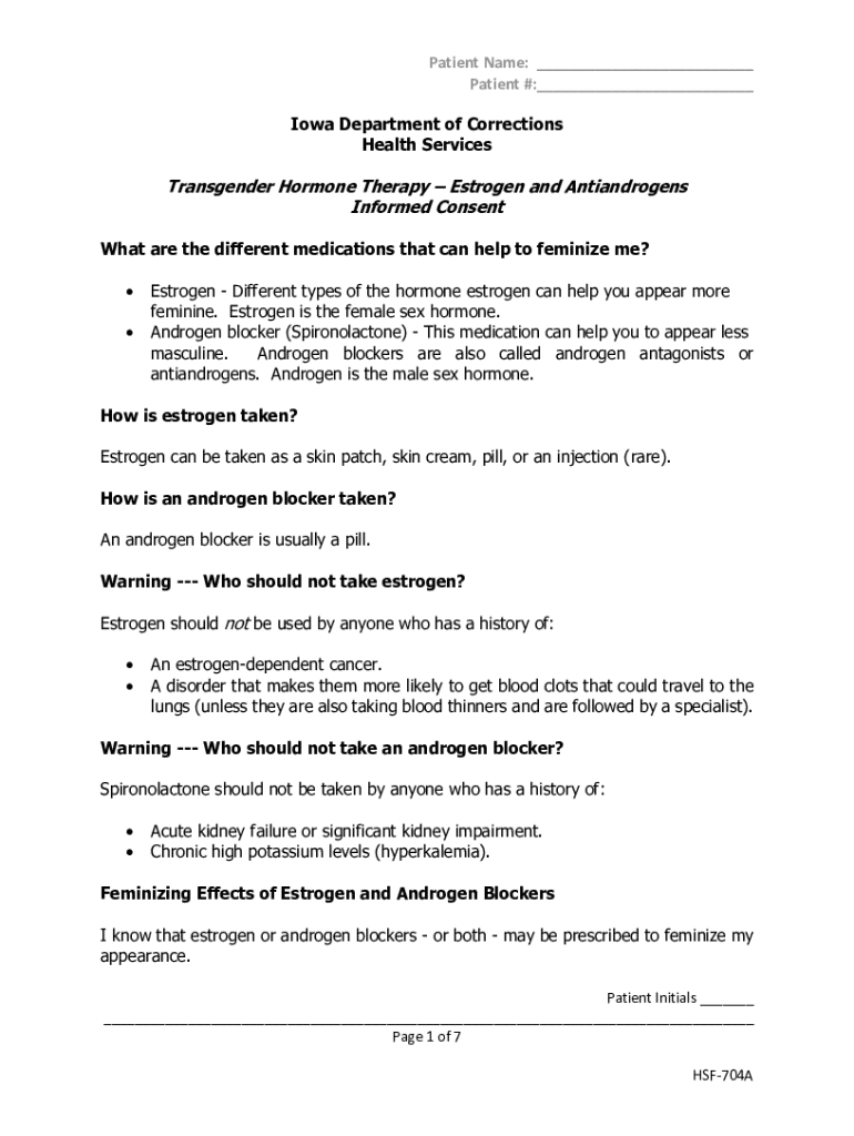 Fillable Online Feminizing Hormone Informed Consent Fax Email Print ...