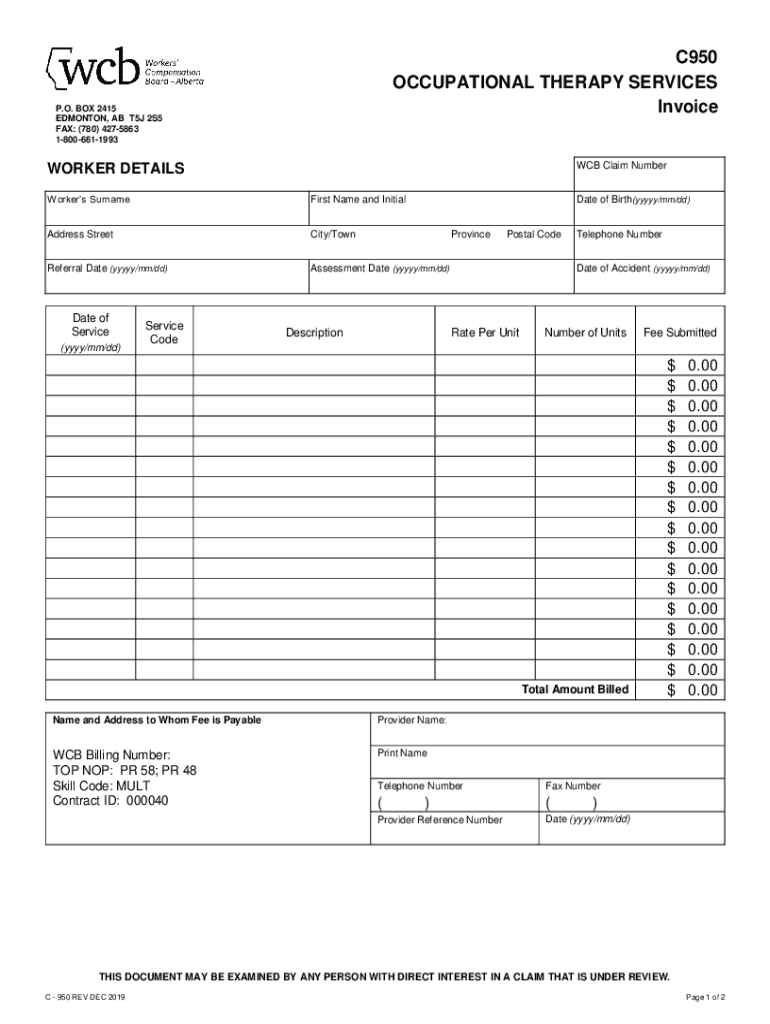 2019 2022 Form Canada C950 Fill Online Printable Fillable Blank 