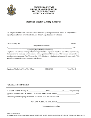 Fillable Online Driver's License Renewal - Maine - Bureau of Motor ...