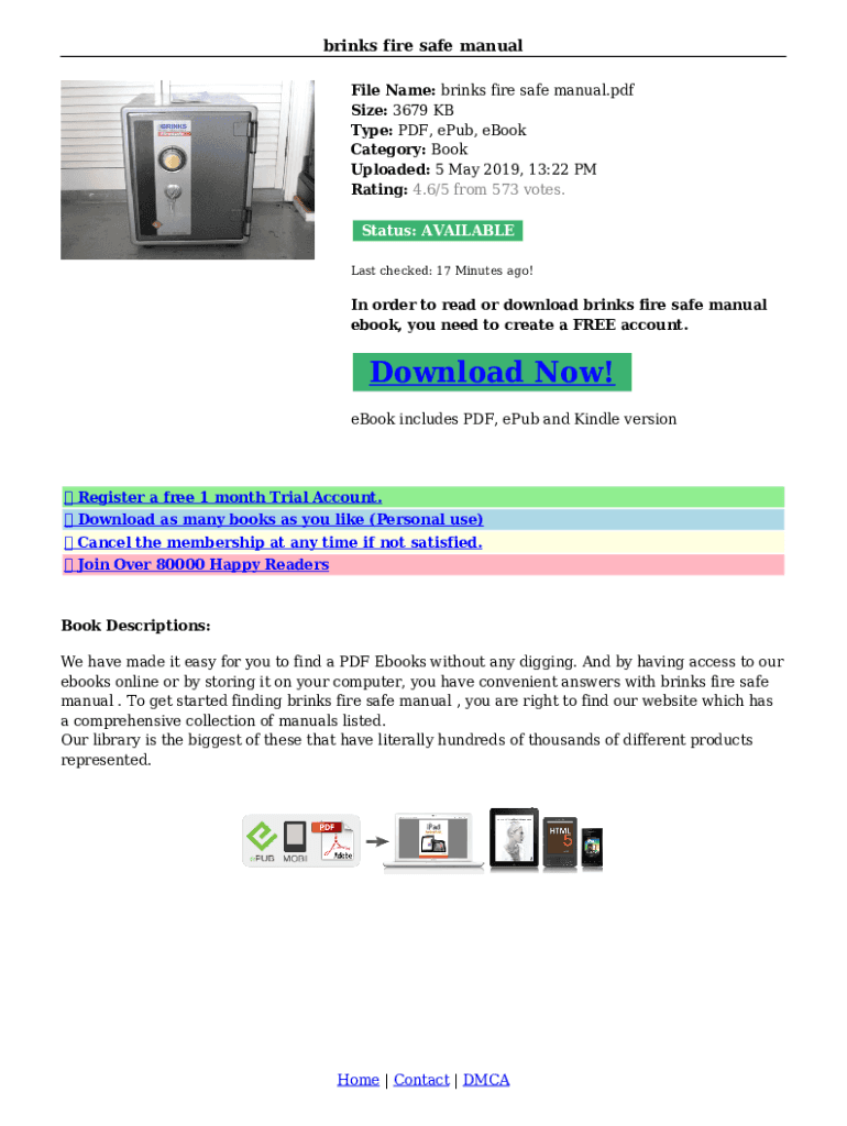 Brinks 5054 Manual Pdf Download - Fill Online, Printable, Fillable ...