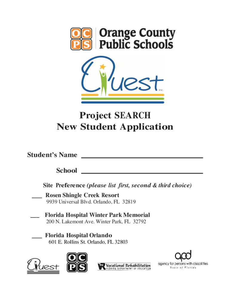 Fillable Online Project SEARCH / Application Fax Email Print - pdfFiller