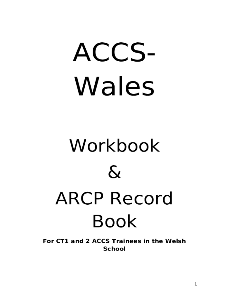 ARCP Record Book Doc Template | pdfFiller