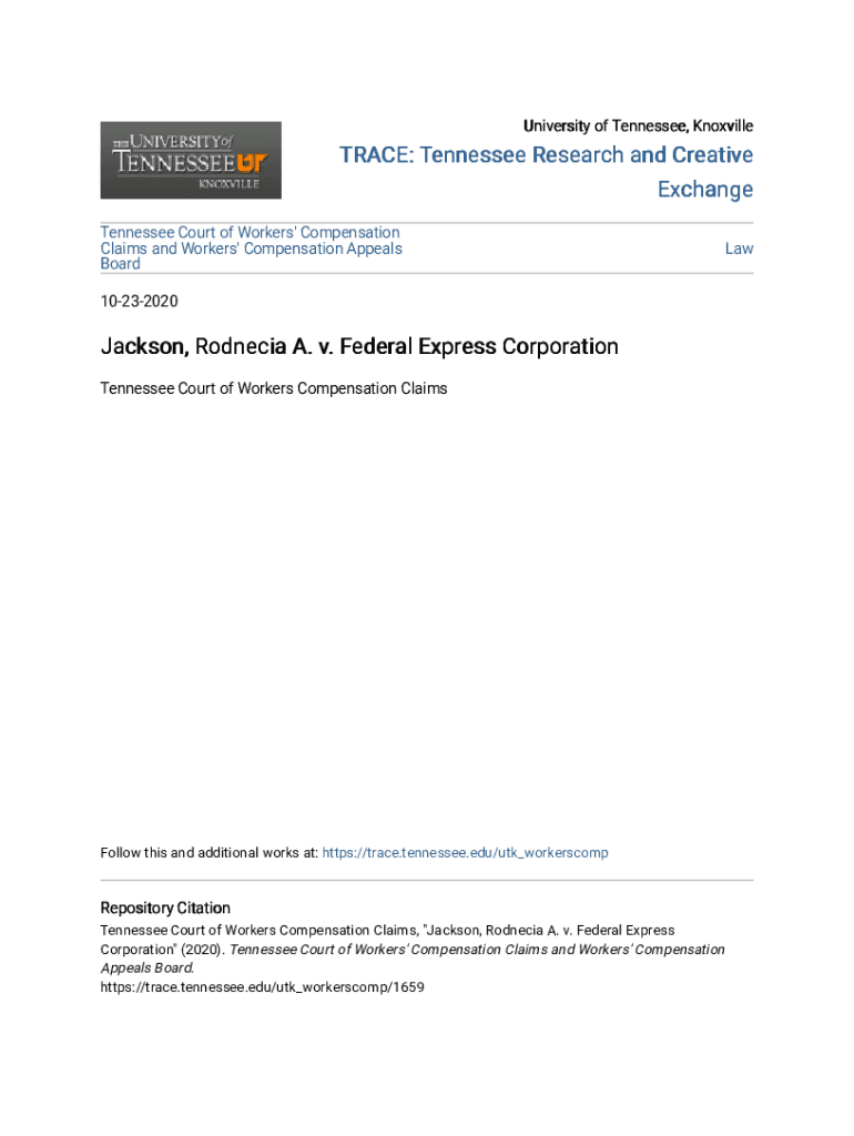 Fillable Online trace tennessee Tennessee Court of Workers ...