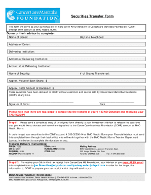 Fillable Online SECURITIES TRANSFER FORM - ComputershareUnderstanding ...
