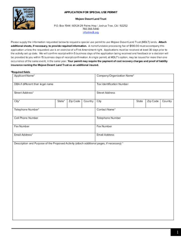 Fillable Online Special Use Perrmit Application-gh.docx Fax Email Print ...