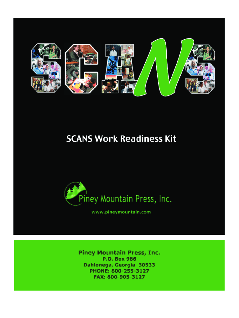 Fillable Online The SCANS Skills and Competencies Checklist: An ...