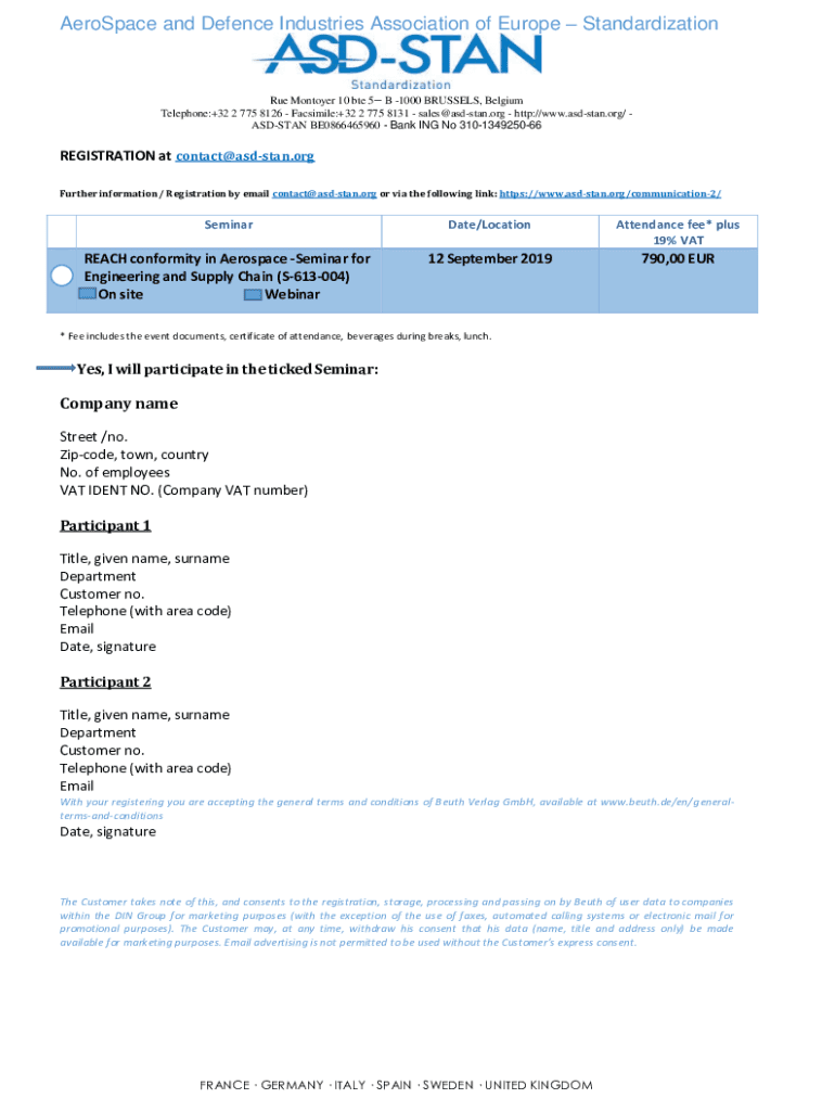 Fillable Online ASD-STAN Setting the Standards for the Aerospace, Aviation ... Fax Email Print ...