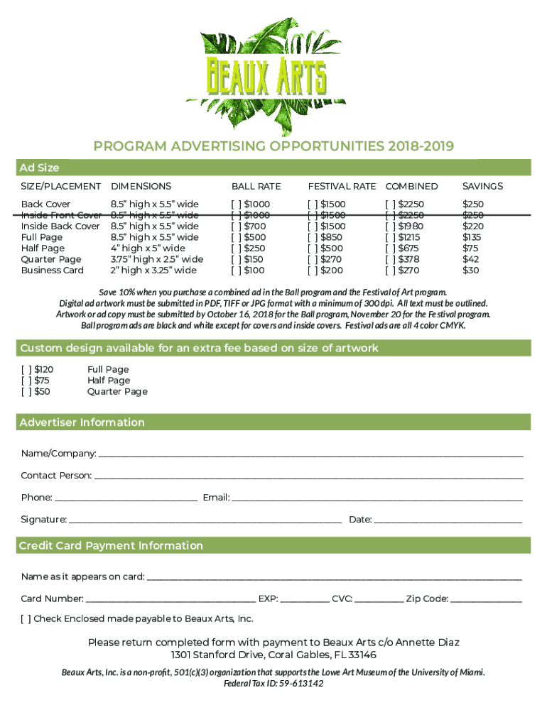 Fillable Online The Complete Guide to Digital Ad Sizes - Whole Whale ...