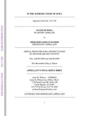 Fillable Online Final Reply Brief Fax Email Print - pdfFiller