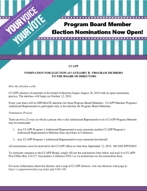 Fillable Online program nomination form 2018 Fax Email Print - pdfFiller