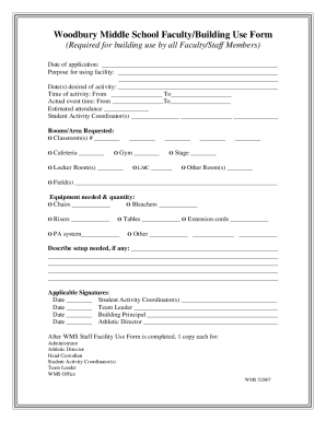 Fillable Online WMS Facility Use Form Fax Email Print - pdfFiller