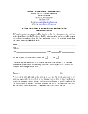 Fillable Online Self-Nomination Board form - 2019.docx Fax Email Print ...