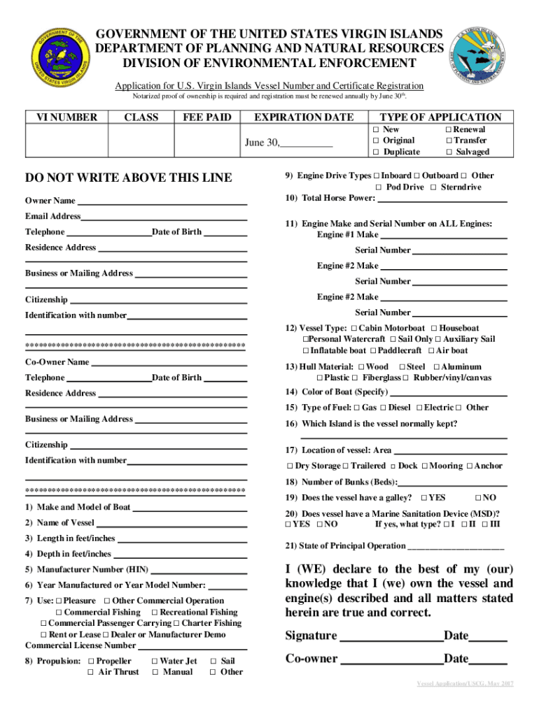 Fillable Online dpnr vi Motor Vehicle Titling & Registration Fax Email ...