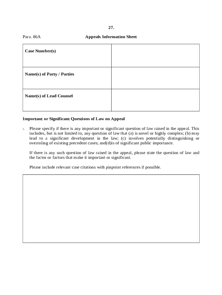 27. Para. 86A Appeals Ination Sheet Case Number(s ... Doc Template ...