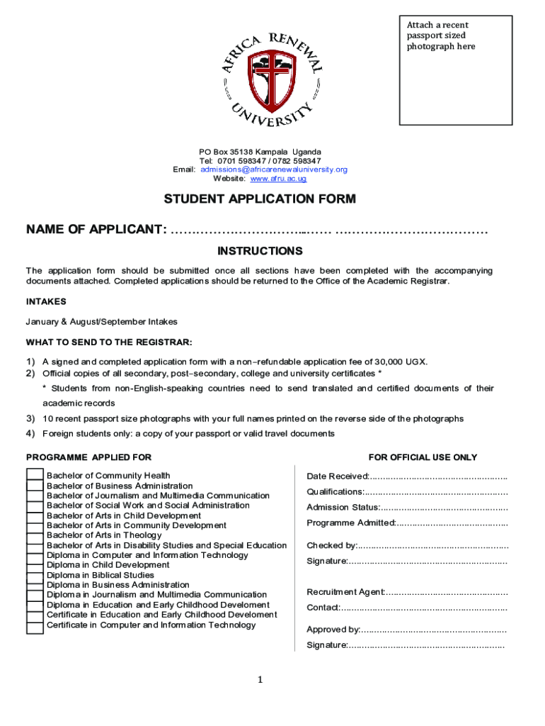 Africa Renewal University Photos - Fill Online, Printable, Fillable ...