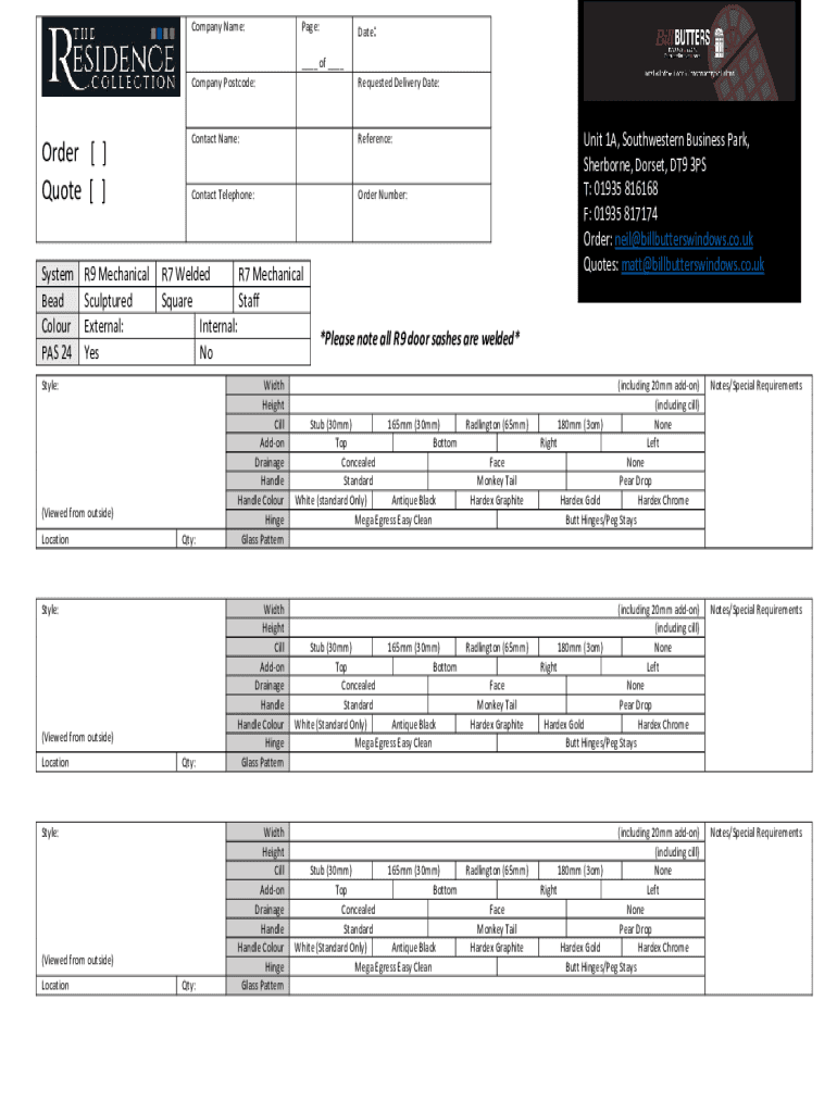 Fillable Online R9 Trade Order Form Fax Email Print - pdfFiller