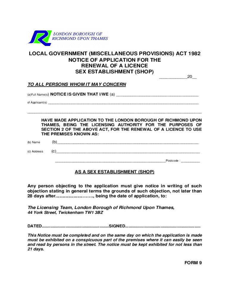 Fillable Online richmond gov LOCAL GOVERNMENT (MISCELLANEOUS PROVISIONS ...