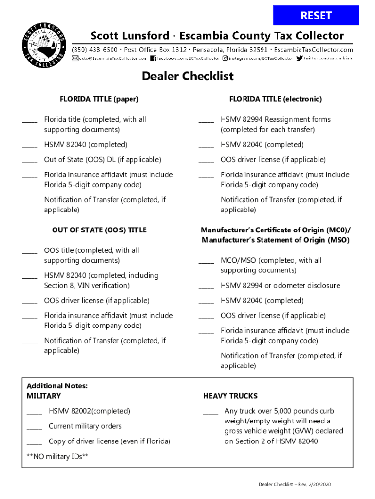 Fillable Online Selling a Vehicle - Florida Department of Highway ...