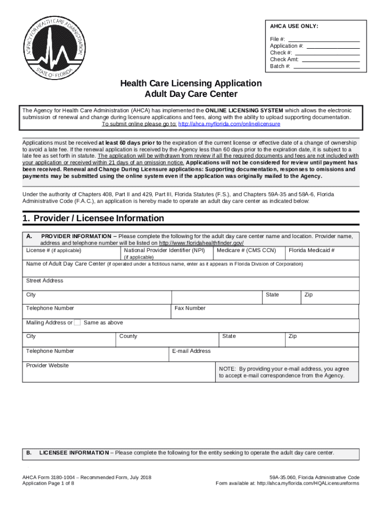 Adult Care LicensingReferenceAHCA: Health Quality Assurance Licensure sAdult Care Licensing Doc ...
