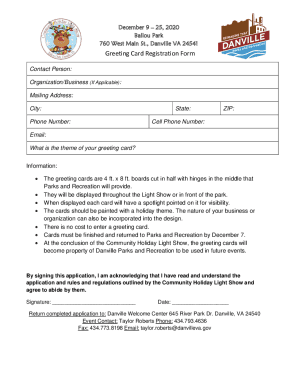 Fillable Online Greeting Card Registration Form Fax Email Print - pdfFiller