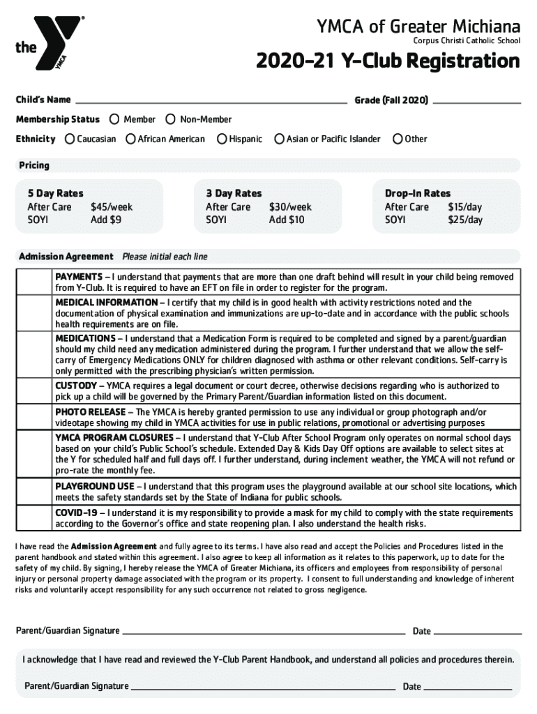 Fillable Online YMCA of Greater CincinnatiFor a Better UsYou Belong Here Fax Email Print - pdfFiller