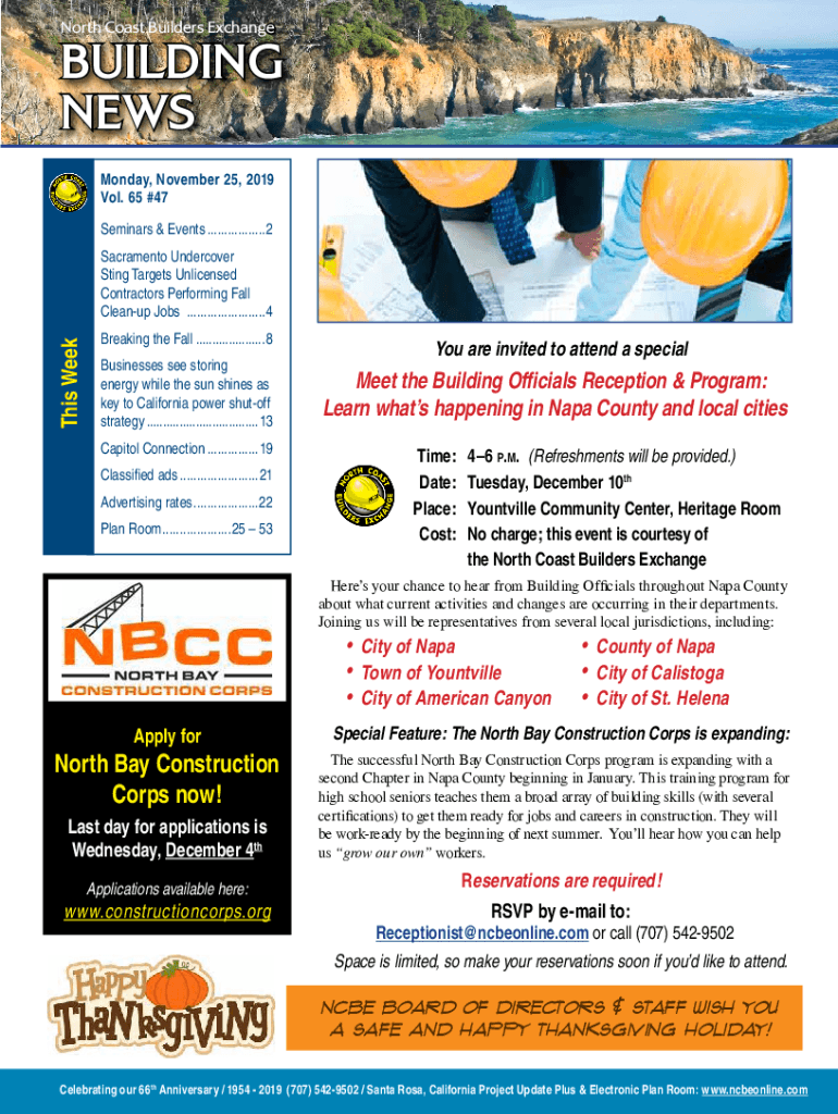 Fillable Online The North Coast Builders Exchange has... - North Coast ... Fax Email Print ...