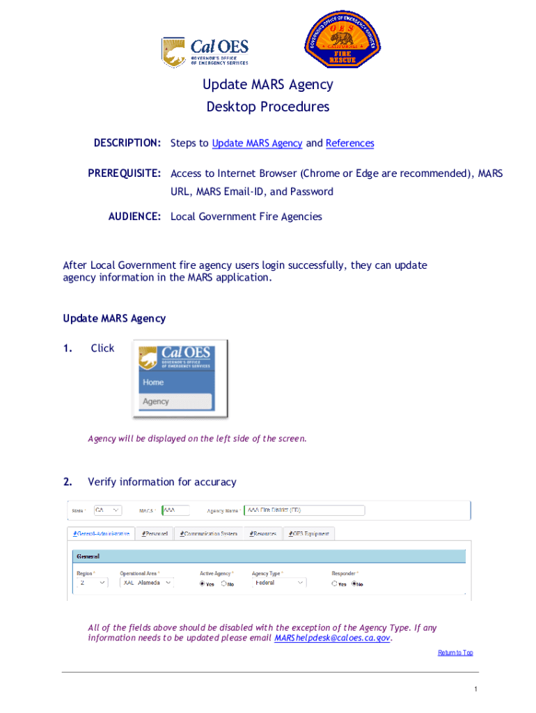 Fillable Online Login MARS Application Desktop Procedures Fax Email ...
