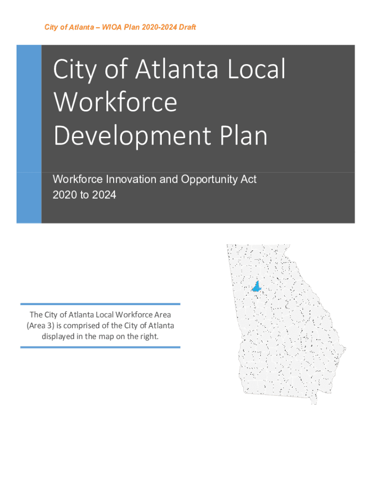 Fillable Online City of Atlanta Local Workforce Development Plan ...