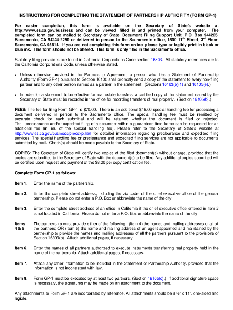 Fillable Online Instructions for Completing the Statement of ...