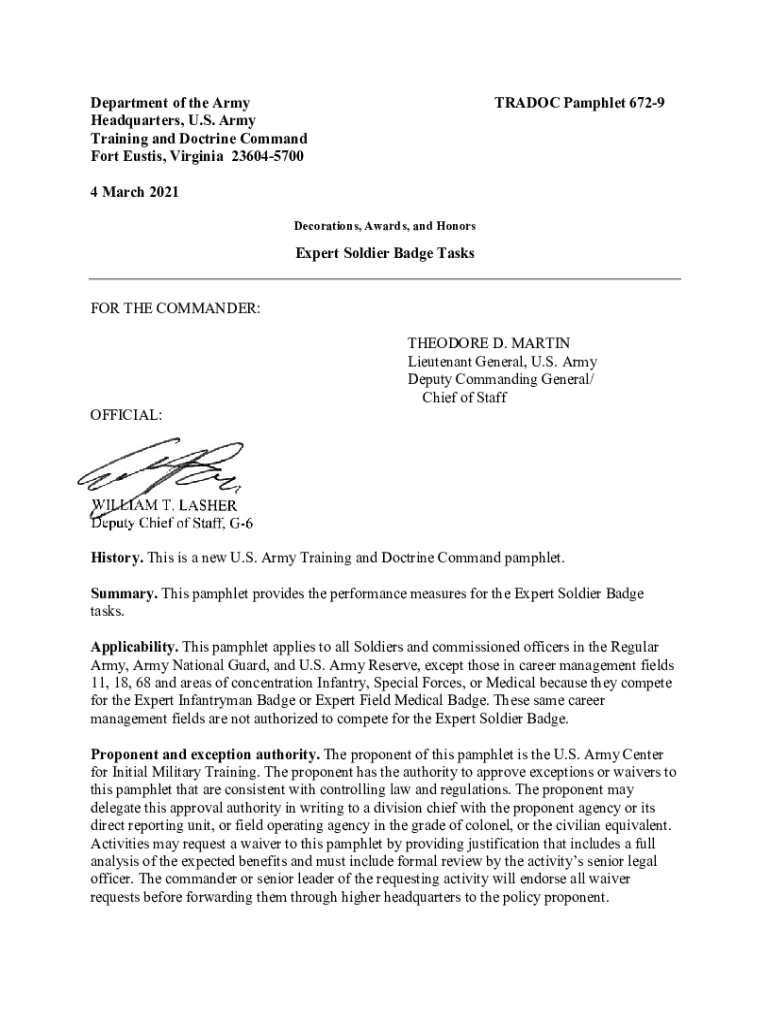 Fillable Online TRADOC PAM 672-9 Fax Email Print - pdfFiller