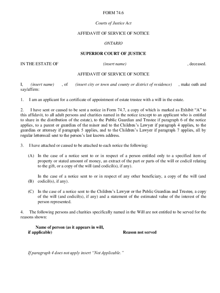 Fillable Online ontariocourtforms on Rules of Civil Procedure Forms ...