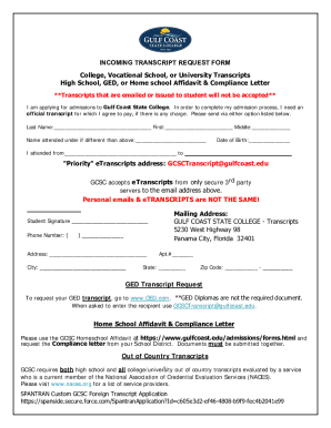 Fillable Online High School Transcript Request FormNeedMyTranscriptHigh ...