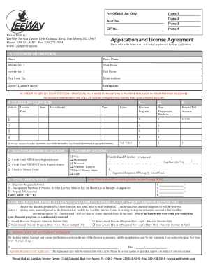 Fillable Online LeeWay Application Form Fax Email Print - pdfFiller