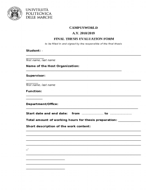 FINAL THESIS EVALUATION Doc Template | pdfFiller