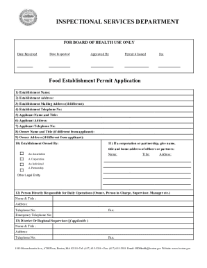Fillable Online DIVISION OF HEALTH INSPECTIONS PROCEDURES FOR APPLYING ...