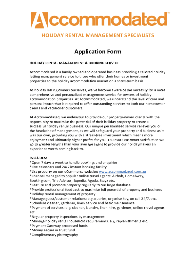 Fillable Online Vacation Rental Business Plan Template (12 Steps + PDF ...