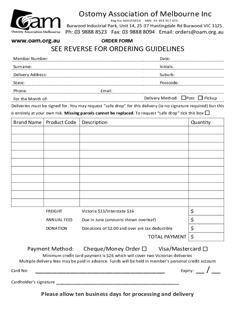 Oam Melbourne - Fill Online, Printable, Fillable, Blank | pdfFiller