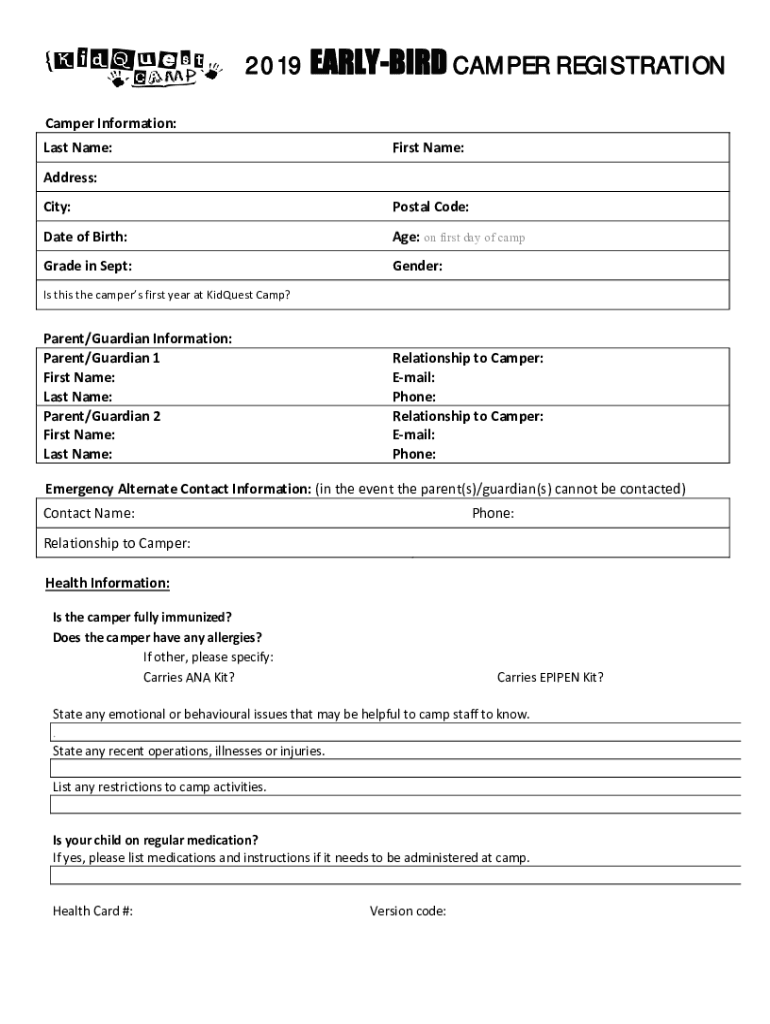 Fillable Online 2019-Camper-Registration-Form-Typed.docx Fax Email ...