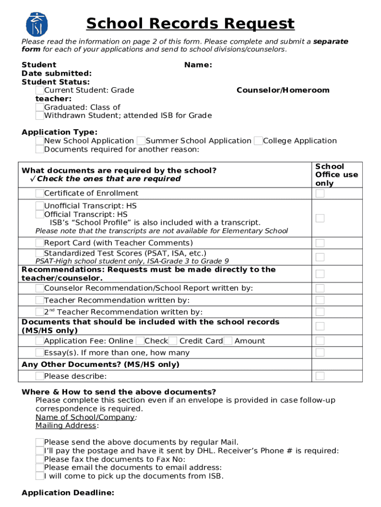 School Records Request Doc Template PdfFiller school-records-request-doc-template-pdffiller