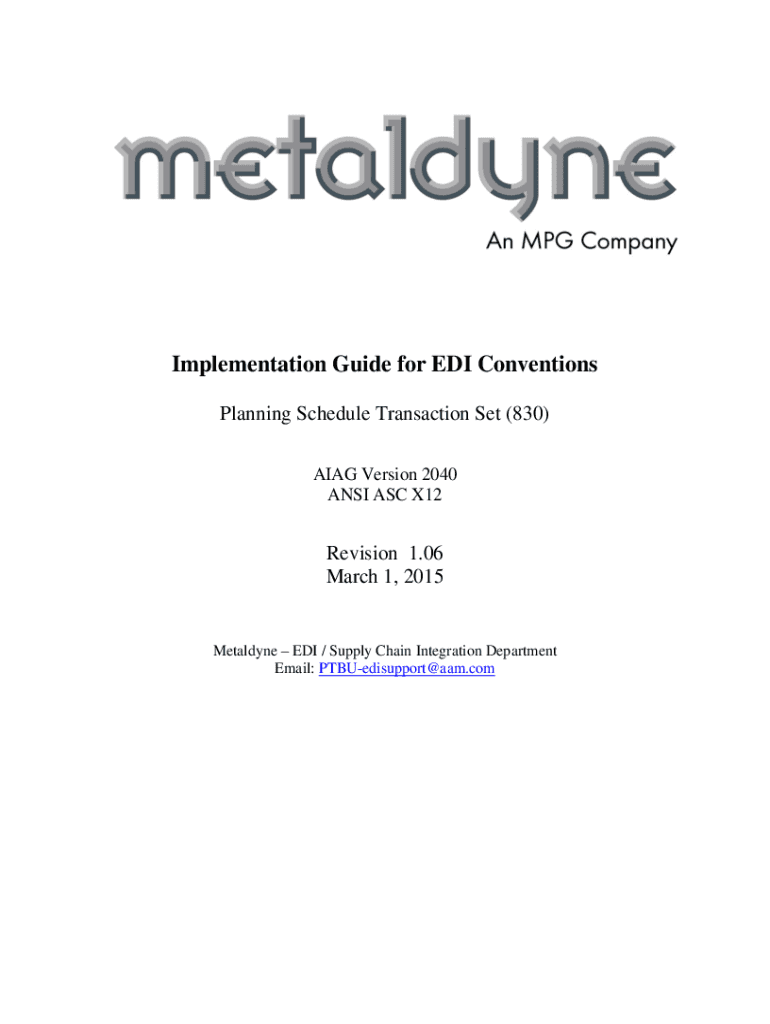 Fillable Online AIAG Version 2040 Fax Email Print - pdfFiller