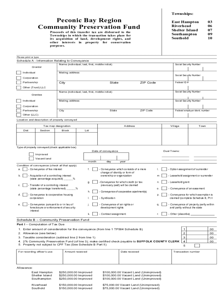 Fillable Online Form TP-584-NYC:9/19:Combined Real Estate Transfer Tax ...