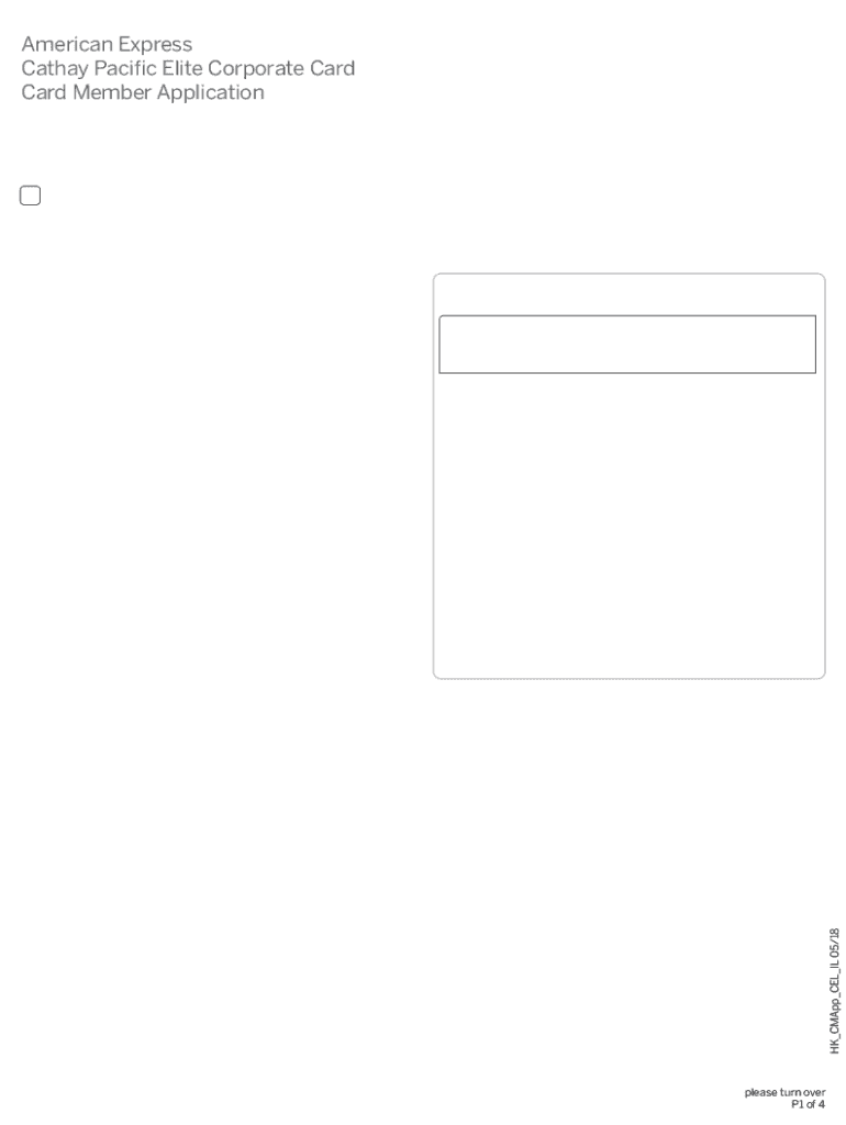 Fillable Online American Express Cathay Pacific Elite Corporate CardCathay Pacific Elite ...