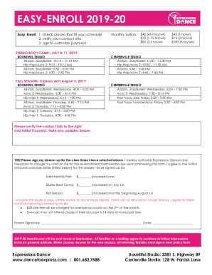 Fillable Online 2019 1ST EASY ENROLL FORM.docx Fax Email Print - pdfFiller