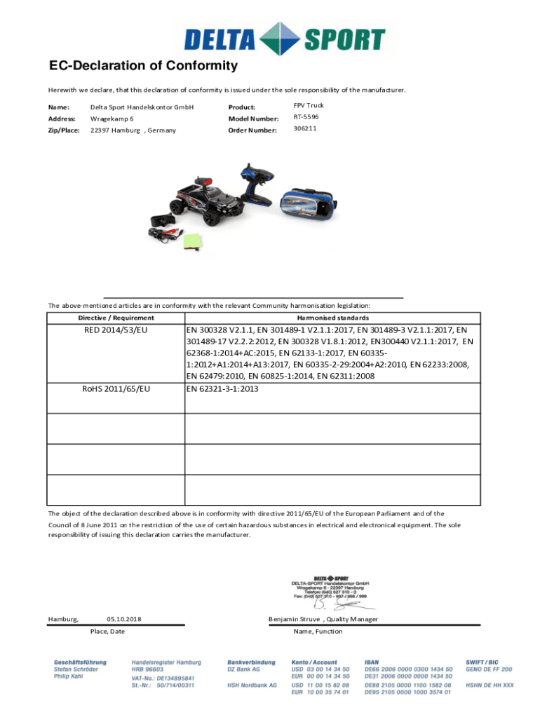 Fillable Online How to write a Declaration of Conformity? (MDR and IVDR ...