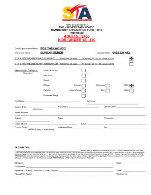 Fillable Online dos-sta-insurance-form - DOS Taekwondo Sydney Fax Email ...