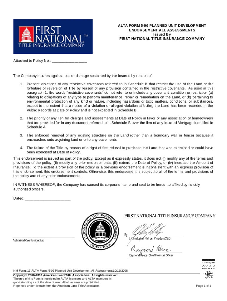 alta 5 06 Doc Template | pdfFiller
