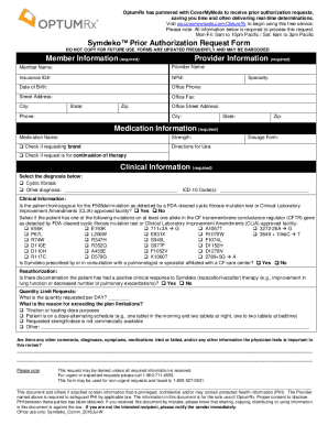 Fillable Online Symdeko Prior Authorization Request Form Fax Email ...