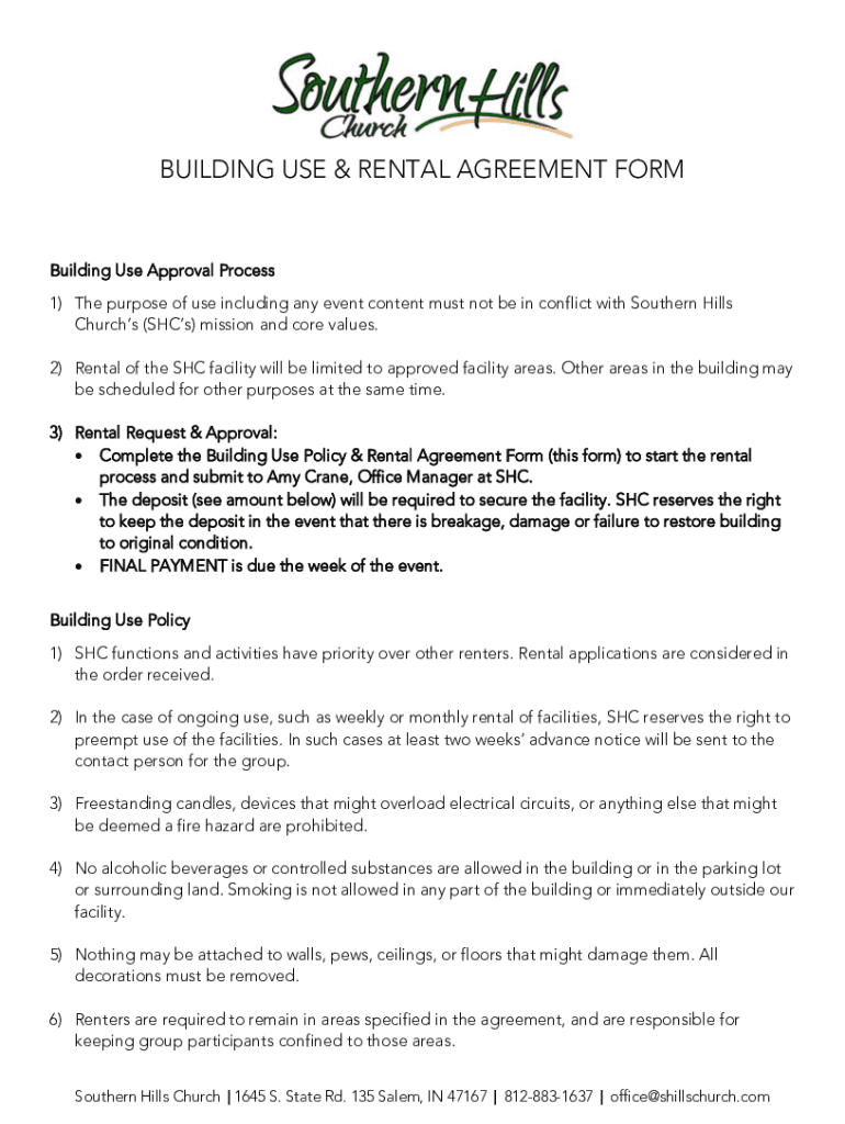 Fillable Online FACILITIES USE AGREEMENTFree Event Facility Space ...