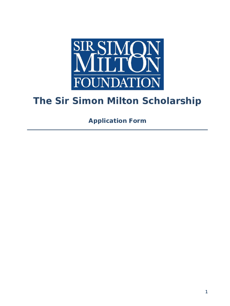 Disclaimer: The Sir Simon Milton Foundation is committed to respecting ...